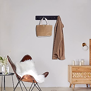 Bathroom Towel Hook Rack Row Hook 304 Stainless Steel,Wall Organizer for Bedroom,Towel Hooks for Bathrooms,Door Hooks for Hanging (Black)