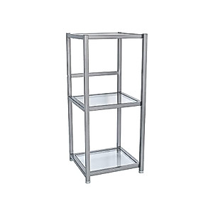 Cambria Studio 3B Mercer 3 Tier Tower Shelving Unit Nickel 13.11" L x 13.11" W x 29.53" H