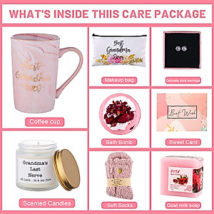 ywduoying Gifts for Grandma Birthday Gift Box From Granddaughter Best Grandma Ever Coffee Mugs Thoughtful Gifts Basket Presents for Grandmother Grandma Nana Gigi Mimi