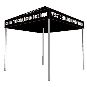 SOSITE Custom Logo Pop Up Canopy Tent for Trade Show with Roof-10x10