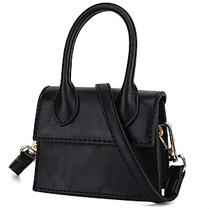 CATMICOO Mini Purse for Women, Mini Bag with Crocodile Pattern (Black)