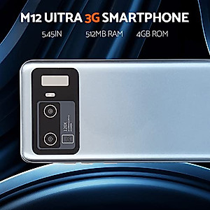 PUSOKEI 5.45 Inch HD Smartphone, Full Fit Curved Screen Cell Phones, Dual SIM Dual Standby, MTK6572 Dual Core CPU, with Built in 1500mah Lithium Battery(Grey)