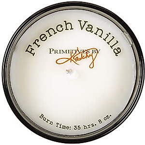 Primitives by Kathy Light This There's A Lot of Cats in Here Matte Black Glass Jar Candle (French Vanilla Scent)