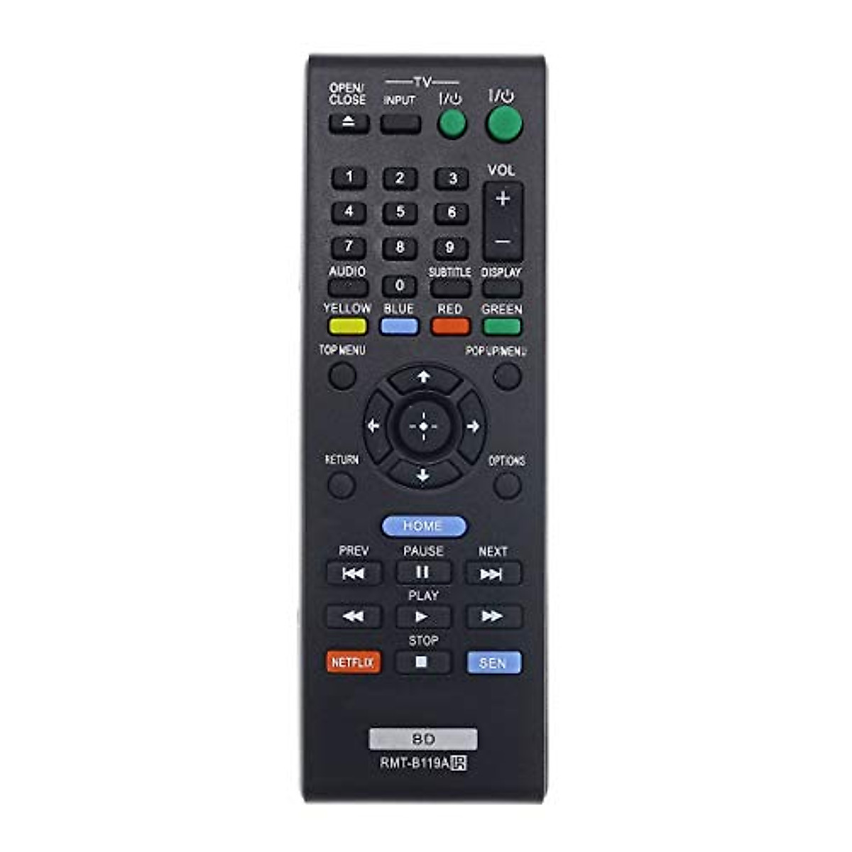 New RMT-B119A Remote Compatible with Sony Blu-Ray Disc DVD Player BDP-BX59 BDP-S390 BDP-S590 BDP-BX110 BDP-S1100 BDP-S3100 BDP-BX310 BDP-BX510 BDP-S580 DP-BX510 BDP-BX59 BDP-BX39
