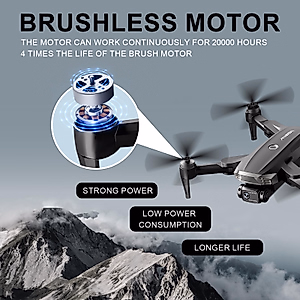 Drones with Camera for adults 4K - Toys Gifts for Kids, Adults, Beginner - RC Quadcopter WiFi FPV Live Video, Foldable, Carrying Case, Adjustable Lens, One Key Take Off/Land, Brushless Motor