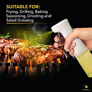 Simply Berry - Spray Magic: Ignite Culinary Creativity! Transform Your Cooking with this Delightful Oil Sprayer for Cooking, Air Fryer, Seasoning, Baking, Frying, BBQ. Glass Bottle Sprayer