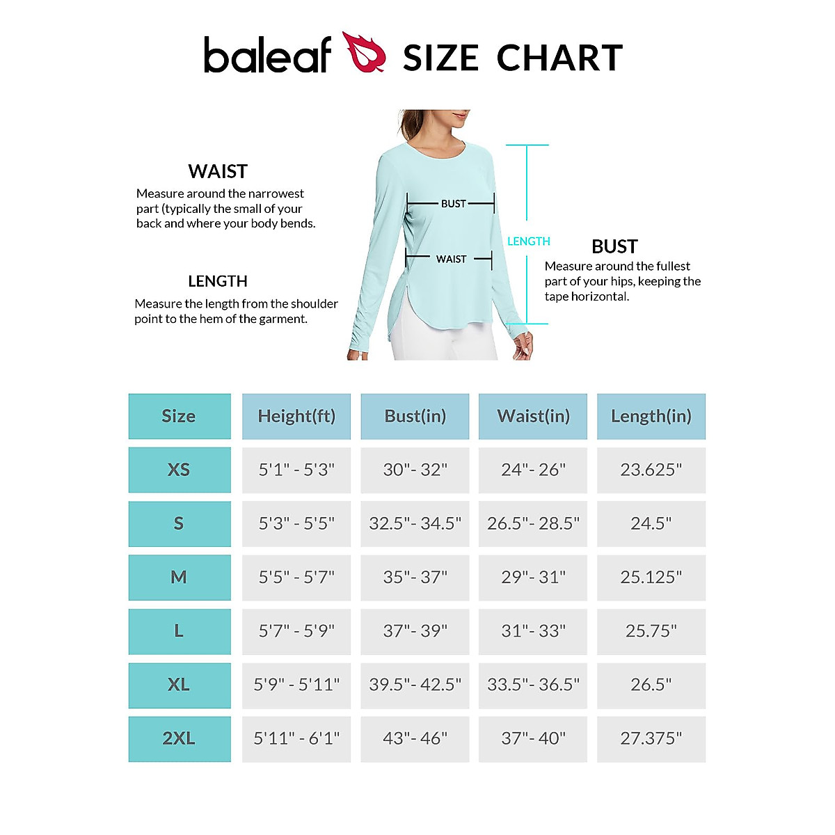 BALEAF Women's Sun Shirts UPF 50+ Long Sleeve Hiking Tops Lightweight Quick Dry UV Protection Outdoor Clothing Light Green XL