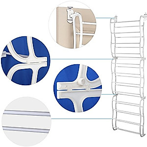 GPCT Over The Door Wall Hanging 36-Pair Shoe Rack. Fits Over Standard-Size Doors, 12 Shelves Design, Holds Sneakers, Heels, Sandals, Low Boots. Shelf Closet Wall Hanging Organizer Storage Shoe Stand