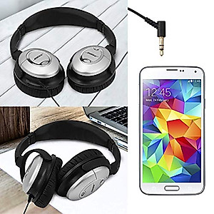 QC15 Cable Replacement Audio Extension Cord Compatible with Bose QuietComfort 15 QC15 Headphones (Black)