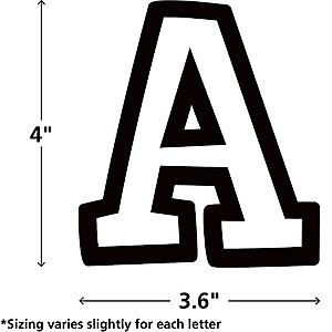Teacher Created Resources Black & White Bold Block 4" Letters Combo Pack