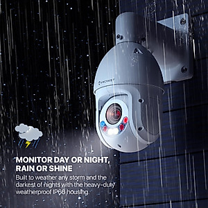 Amcrest 4MP AI PTZ POE IP Camera Pan Tilt Zoom (Optical 25x Motorized Zoom) Speed Dome, Human/Vehicle Detection, F1.6, 1/2.8" Sensor, 4MP@30fps, 328ft Night Vision, IP4M-1063EW-AI-V2