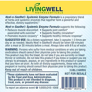 HEAL-N-SOOTHE Natural Joint Support Supplement - Proteolytic Enzymes for Maximum Joint Support and Back Support- 90 count for men and women