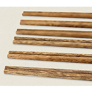 Chopsticks reusable Anti-slip dishwasher safe Chicken Wing Wooden Chopsticks Tip Alloy Chinese Chopsticks Unpainted And Wax-Free 10 Double Family Set Tableware, Length 25cm Chopsticks