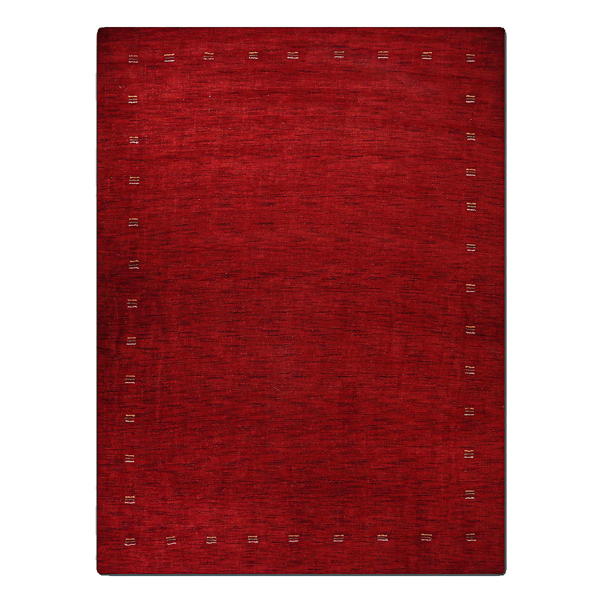 Hand Knotted Loom Wool ECO-Friendly Area Rugs - 9'x12', Rectangle, Red Color, Contemporary Modern Design, High Pile Thick Handmade Anti Skid Rugs for Living Room (L00104)