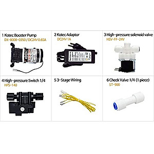 FilterTech Reverse Osmosis RO Booster Pump DIY Set - 1/4" [70~120 PSI]