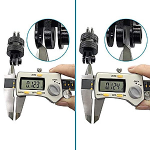 HSU Aluminum 360 Degree Rotation Camera Mount, Tripod Adapter Compatible with GoPro Hero, DJI, Sony, Xiaomi Yi AKASO Campark and Other Action Cameras