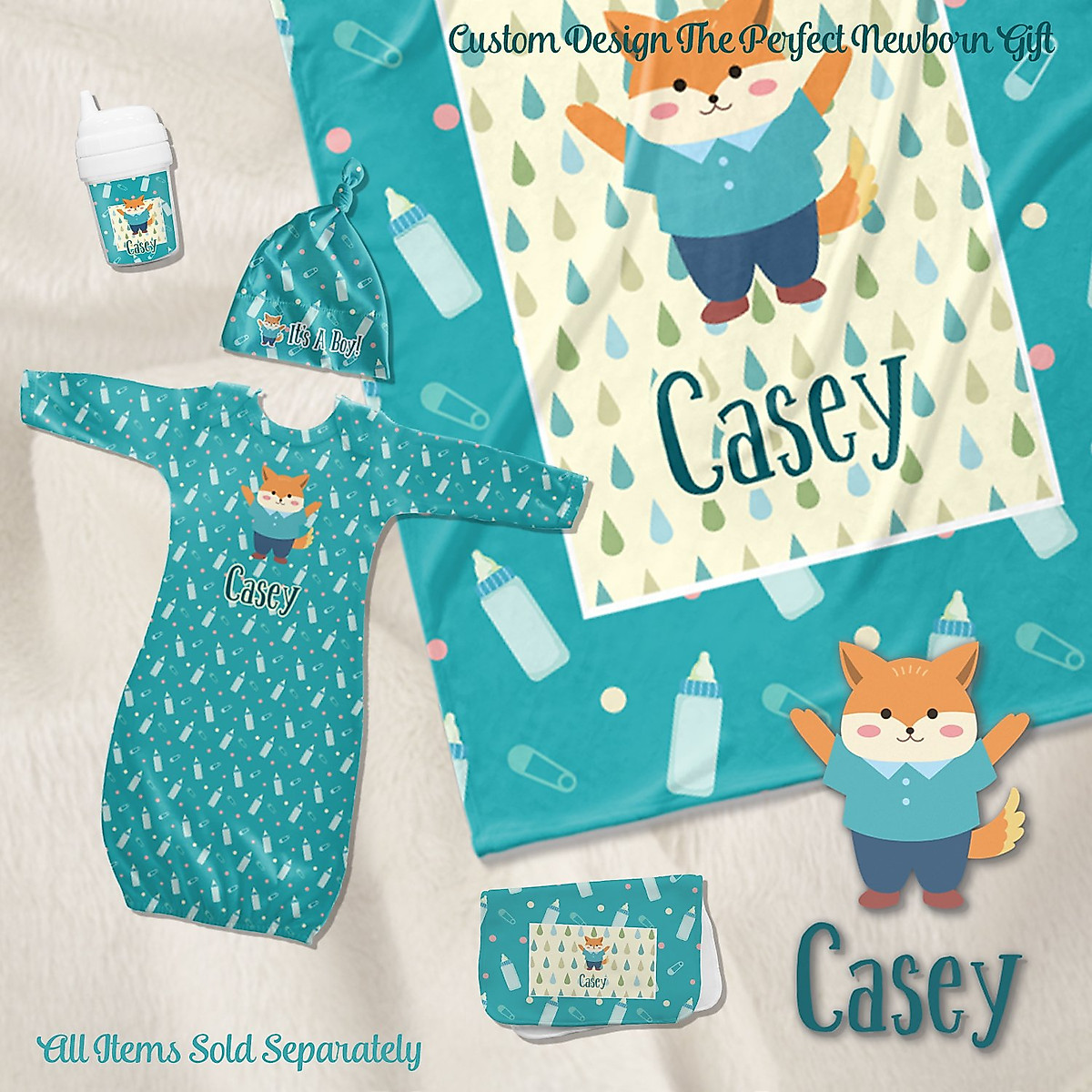 YouCustomizeIt Personalized Golf Burp Cloth - Fleece w/Name or Text