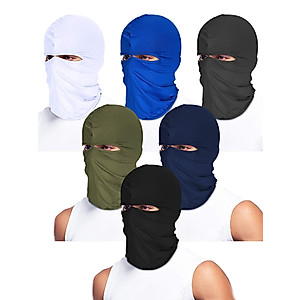 Syhood 6 Pcs Balaclava Mask Ice Silk UV Protection Mask Full-face Cover Outdoor Sports Ski Mask Cycling Hat Windproof Cap Motorcycle for Women and Men