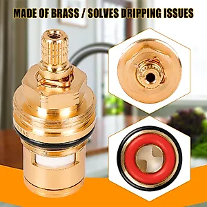 013787-45 Ceramic Cartridge Assembly Replacement, Compatible with T&S Brass Faucets, Hot Water Faucet Parts, Pressure Range 20PSI-125PSI, Temperature 40°F-140°F