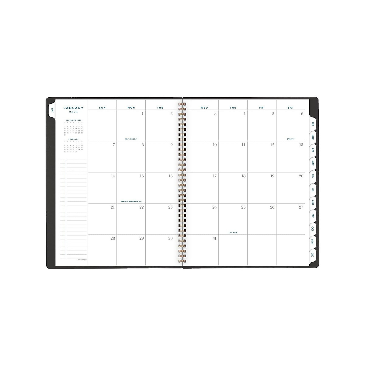 2024 AT-A-GLANCE Signature Lite 8.5-inch x 11-inch Weekly & Monthly Planner, Black (YP905L-05-24)