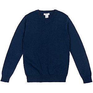 Cozeeme Little Boys V-Neck Long Sleeve Sweater Red 7-8