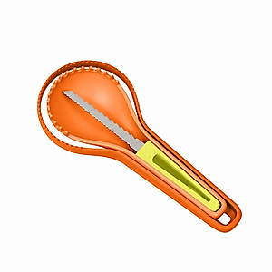 Nesting Pumpkin Tool Set Halloween Pumpkin Carving Kit for Beginners and Pros for Halloween Door Decorations Banana (Orange, One Size)