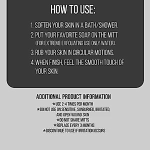 Valitic Exfoliating Glove - Body Scrubber Exfoliator Mitt for Use at Shower or Bath - Exfoliating Body & Face Dead Skin Remover - Korean Style Exfoliating Women & Men Washcloth