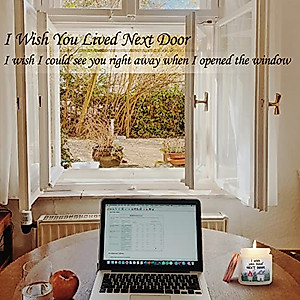 I Wish You Lived Next Door Lavender Scented Candles (4 oz), Friendship Gifts, Birthday Gifts for Women, Mothers Day Gifts - Best Gifts for Housewarming, All-Natural Soy Candles Gifts for Women