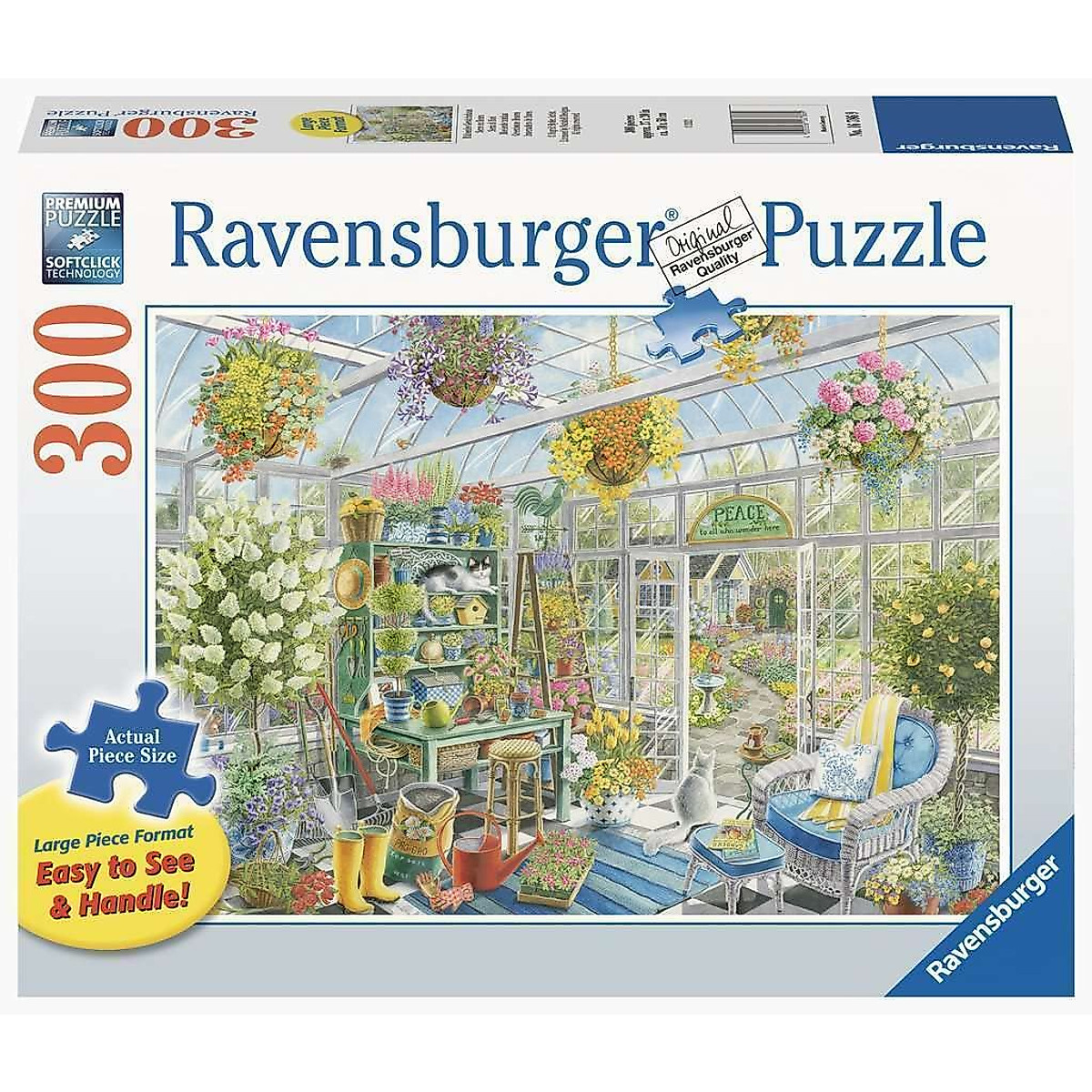 Ravensburger Greenhouse Heaven 300 Piece Large Format Jigsaw Puzzle for Adults - 16786 - Every Piece is Unique, Softclick Technology Means Pieces Fit Together Perfectly