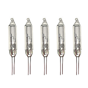 612 Vermont 2.5V Clear Mini Christmas Replacement Bulbs for Christmas Trees and Incandescent String Lights, Pinched Base, 100 Count (0.25 Watt, 100 mA)