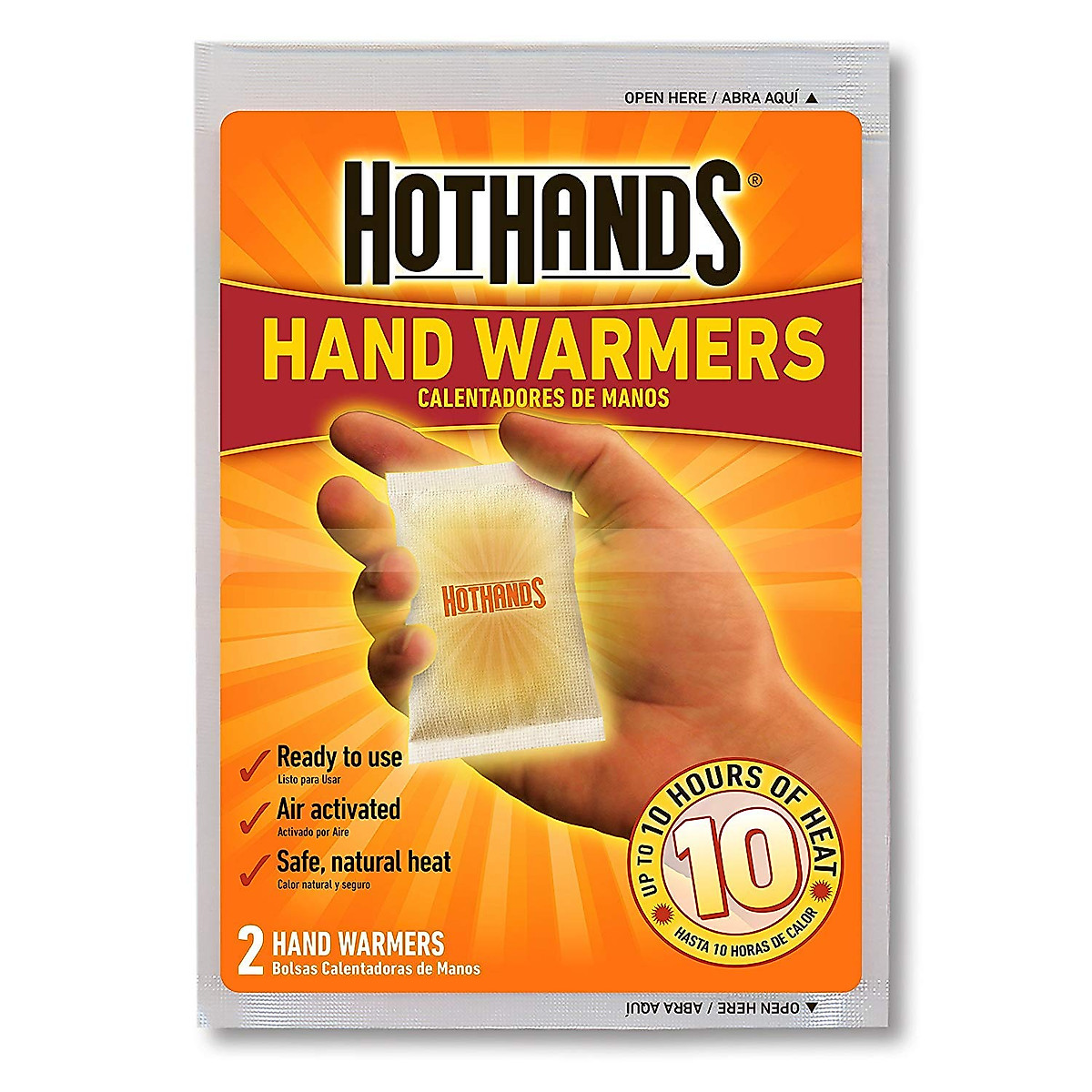 HotHands Air Activated Hand Warmers, Up to 10 Hours of Heat, 3 Pairs each (Value Pack of 40)