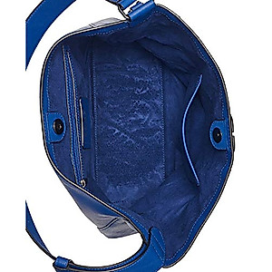 DKNY Linton Leather Hobo Shoulder Bag Tote - Royal Blue