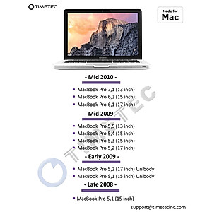 Timetec 8GB KIT(2x4GB) Compatible for Apple DDR3 1067MHz / 1066MHz PC3-8500 CL7 for Mac Book, Mac Book Pro, iMac, Mac Mini (Late 2008, Early/Mid/Late 2009, Mid 2010) SODIMM Memory MAC RAM Upgrade