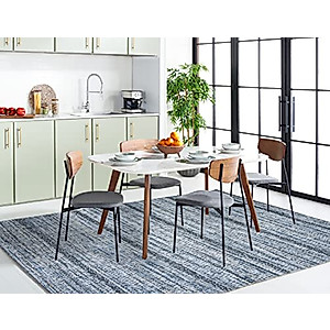 SAFAVIEH Montauk Collection Area Rug - 8' x 10', Blue, Handmade, Ideal for High Traffic Areas in Living Room, Bedroom (MTK417L)