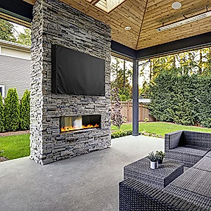 KHOMO GEAR Outdoor TV Cover - Panther Series - Universal Weatherproof Protector for 60 - 65 Inch TV - Fits Most Mounts & Brackets, Black