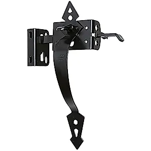 National Hardware N109-040 Swinging Gate & Door Thumb Latch, Heavy Duty, Coated with WeatherGuard Protection, Black