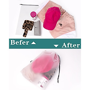 Shoe Bags for Travel, 50 Pcs Transparent Drawstring Shoe Bag, Travel Item Storage Bag, Large Storage Bag for Men and Women, Shoe Storage Bags Home Travel to Carry Convenient