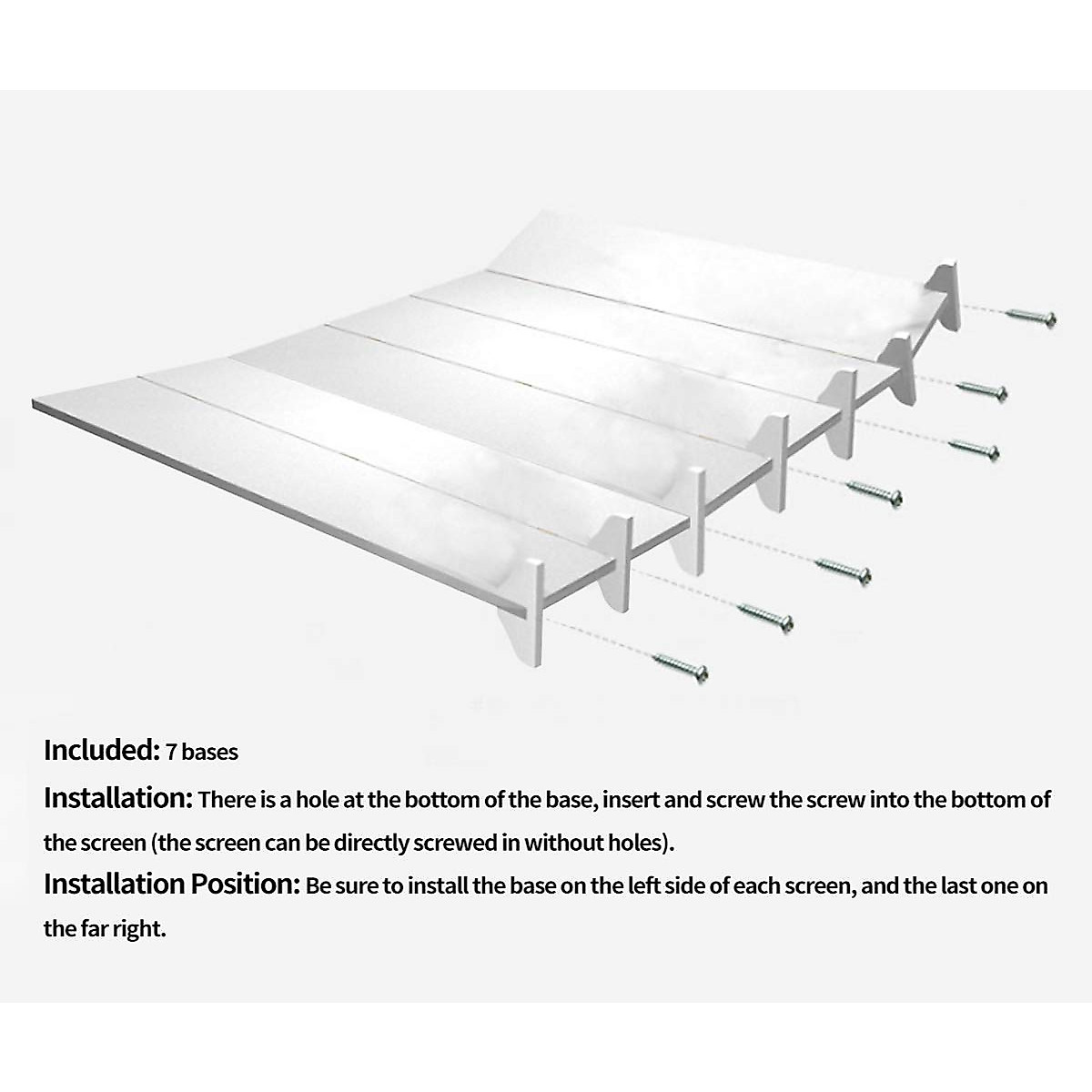 Wood Screen Room Divider Clean White Beach Folding Screen Canvas Privacy Partition Panels Dual-Sided Wall Divider Indoor Display Shelves 6 Panels