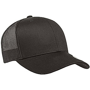 Yupoong Men's YP Classics Retro Trucker Hat, Black, One Size