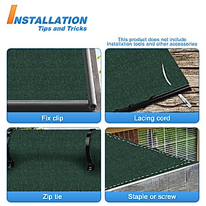 TANG Sunshades Depot 6x15' Ft Green Sunscreen Shade Fabric Roll 95% U*V Block Privacy Screen Windscreen Shade Cloth Mesh Fabric Raw Roll No Grommets for Outdoor Garden Plant Greenhouse Barn