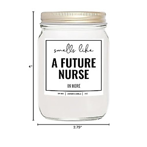YouNique Designs Nursing Candle 8 oz - Nursing School Gifts for Nursing Student Gifts for Women, Men, Future Nurse Gifts, Nursing School Graduation Gifts, Student Nurse Gifts (Lavender & Vanilla)