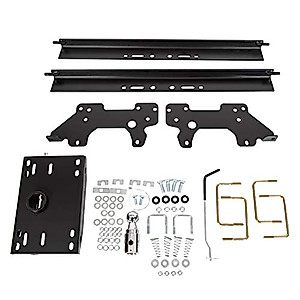 ECOTRIC Complete Gooseneck Trailer Hitch Kit Compatible with 2003-2012 Dodge RAM 1500 2500 3500 30000 LBS Black