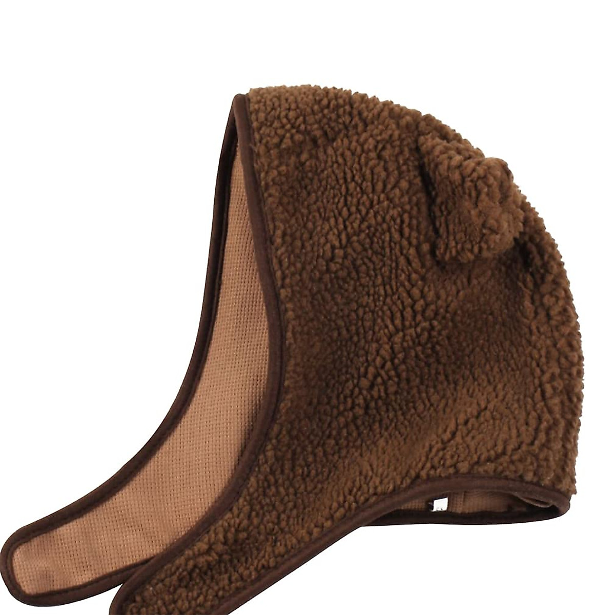 DOCILA Brown Bear Hat Women Ear Warmer Winter Hats Lightweight Lamb Fleece Beanie Hats Cold Weather Plush Earflap Skull Caps