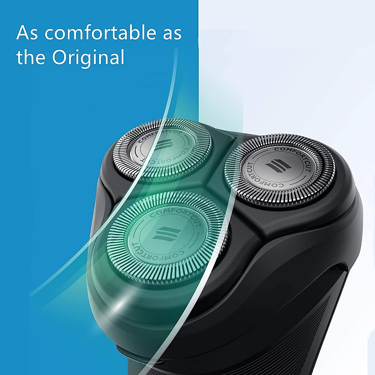 SH30 Replacement Heads for Philips Norelco Series 3000, 2000, 1000 Shavers and S738, Compatible with Philips ComfortCut Blades Shaving Heads like S1560 S3310，Norelco One Blade Replacement Heads.3-Pack