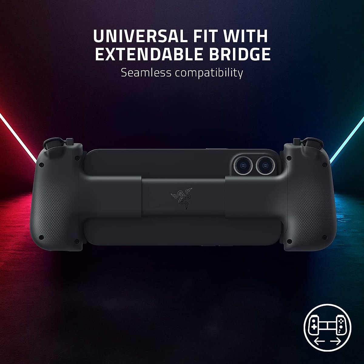 Razer Kishi V2 Mobile Gaming Controller for iPhone (Lightning): Console Quality Controls - Universal Fit w/ Extendable Bridge - Stream PC, Xbox, PlayStation Games - Customizable Triggers - Ergonomic