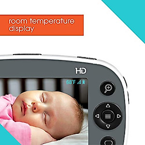 Summer Pure HD 4.5” Color Video Baby Monitor – 3-Level Digital Zoom Baby Monitor with 12x More Pixels – Features Digital Image Steering, Night Vision, Lullabies, White Noise, Temp Display, and More