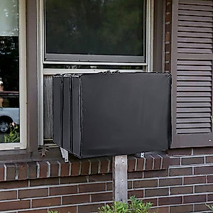 Zomia Window Air Conditioner Covers for Outside Units, Window AC Cover Outdoor Waterproof -21.5"W x 16"D x 15"H Inches Black