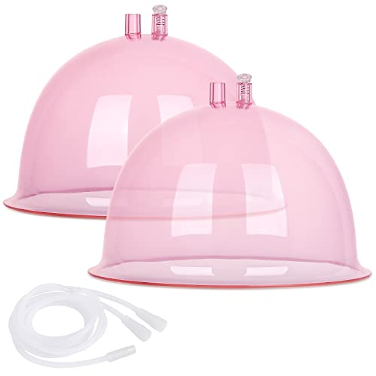 Titoe Buttocks Vacuum Cups 230mL Vacuum Therapy Cupping Machine Accessories Butt Suction Cups with Y-Hose,A Pair