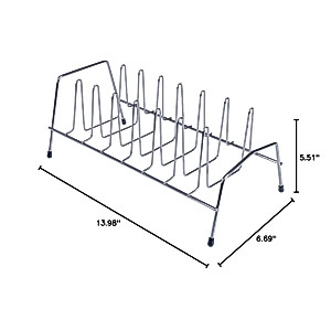 Kitchen Details 8 Section Lid and Plate Organizer | Free Standing | Pot, Pan & Cutting Board Holder | Cabinet Pantry and Countertop Organization | Onyx