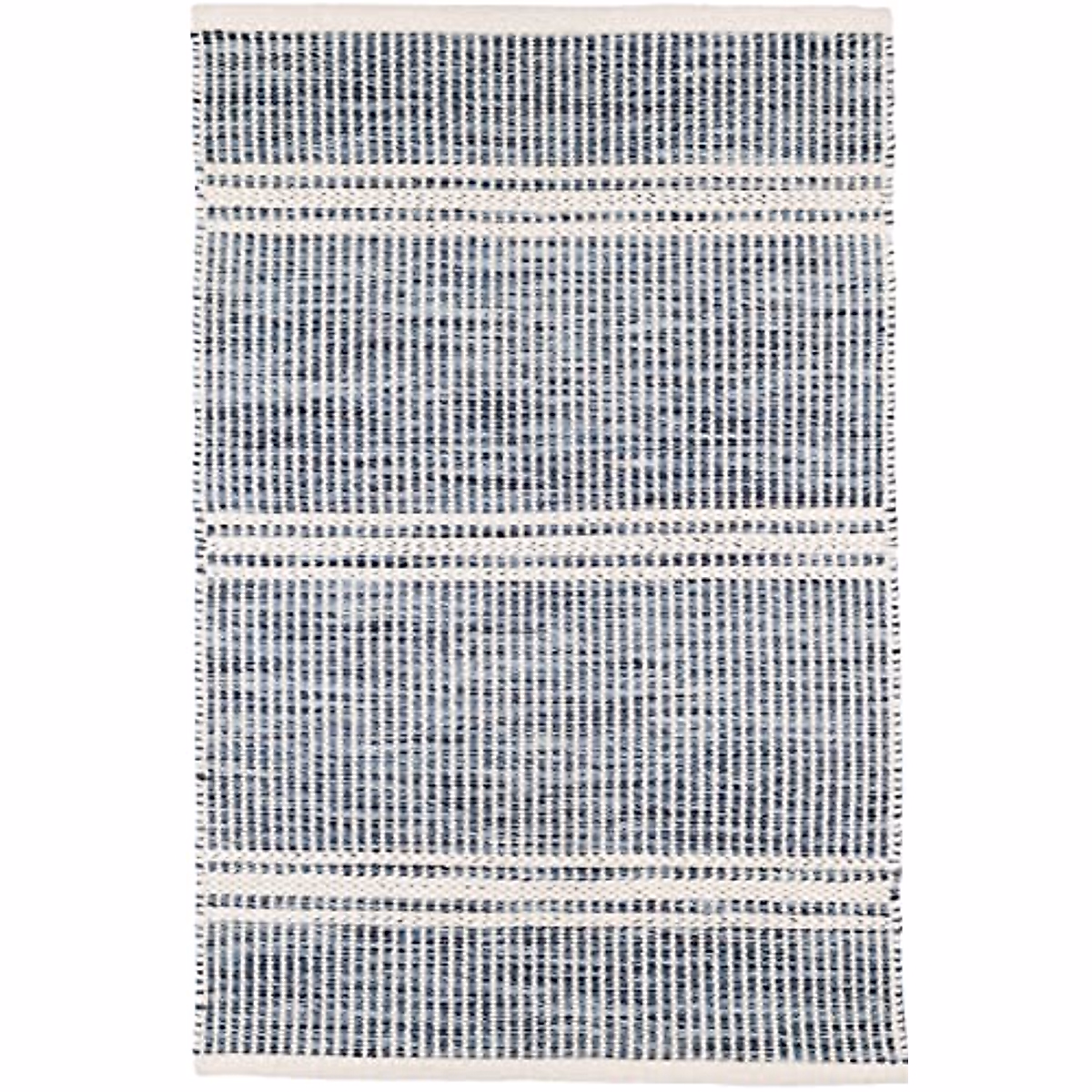 Dash and Albert Malta Wool Area Rug - 2' x 3' Blue - Coastal Charm Handwoven Wool Accent Rug - Durable, Lightweight, Easy to Clean